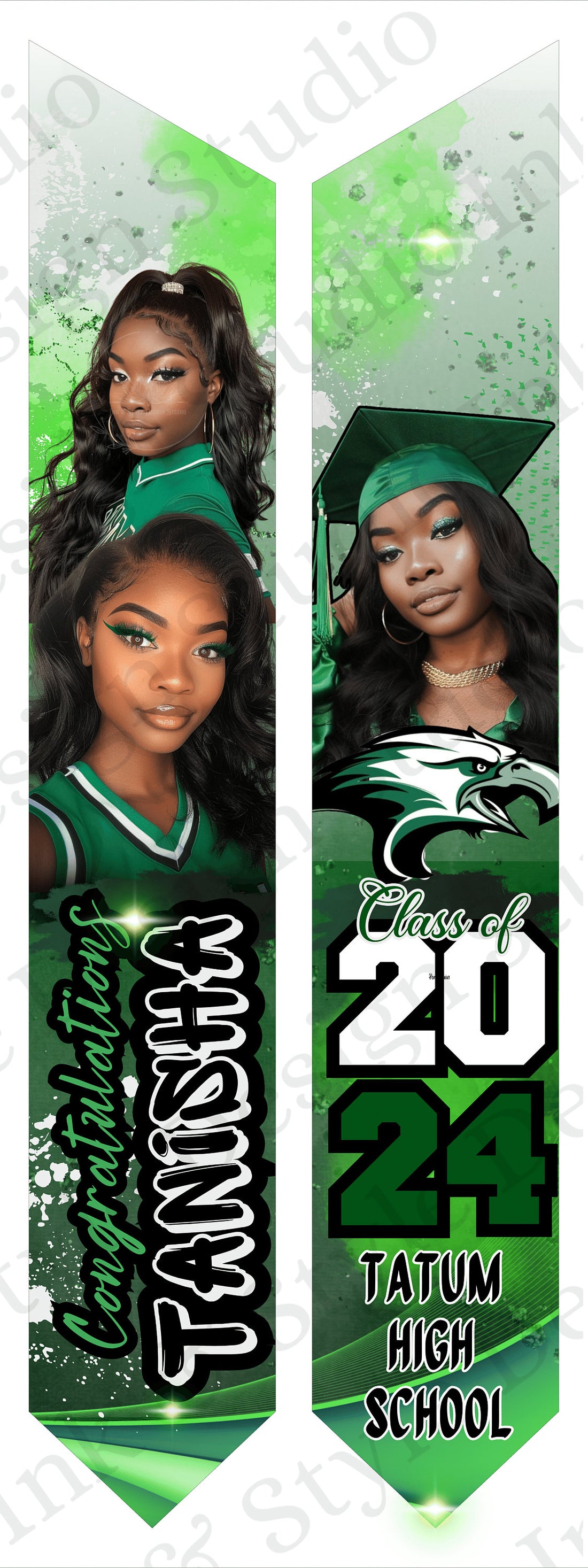 Graduation Stole Template | 2 Editable Designs | Canva Template | PDF ...
