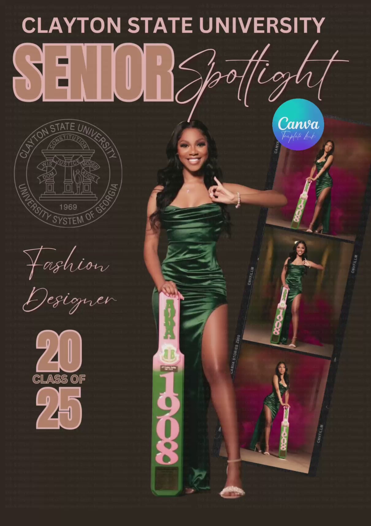 Graduate Spotlight | Custom Editable Canva Design | Graduation Announc ...